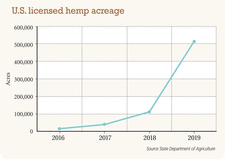 Hemp acreages explode with Farm Bill passage – BizWest